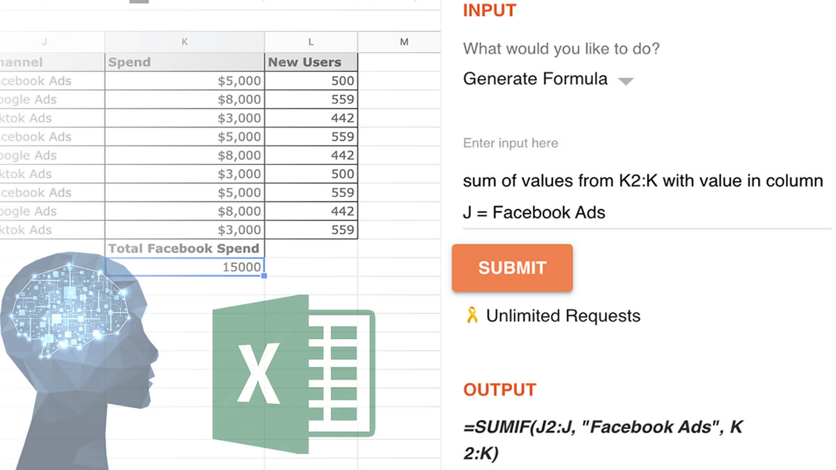 Generar fórmulas para Excel y Google Sheets con inteligencia artificial - WebExperto